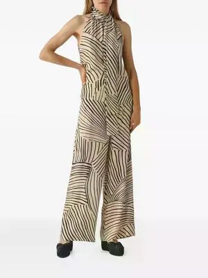 PT TORINO Abstract Print Halterneck Top
