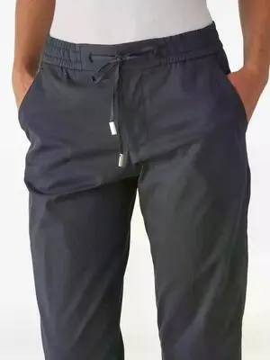 PT TORINO Navy Drawstring Waistband Trousers