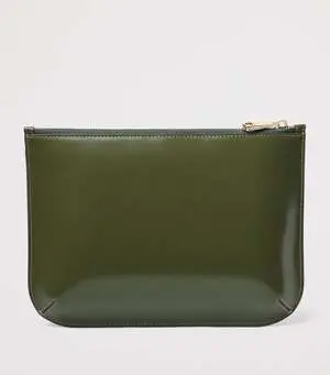 ASPINAL OF LONDON Large Leather Ella Pouch - Green