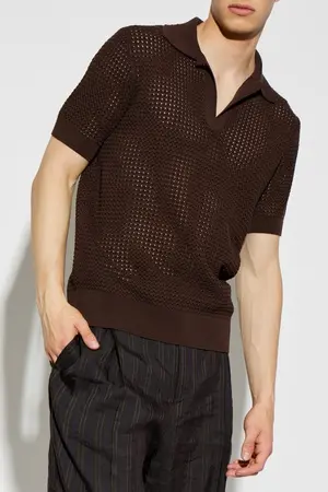 FERRAGAMO Polo With Decorative Weave