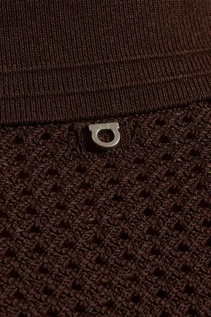 FERRAGAMO Polo With Decorative Weave