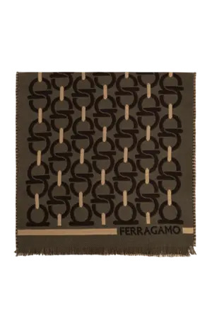 FERRAGAMO Wool Scarf - Brown