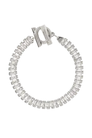 FERRAGAMO Crystal Bracelet With -tone Clasp