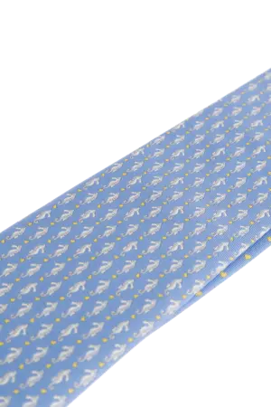 FERRAGAMO Silk Seahorse Printed Tie