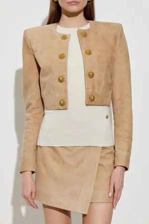 Balmain Short Suede Jacket