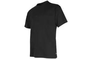 Nike Solid Color Cotton Round Neck Short Sleeve Black T-shirt