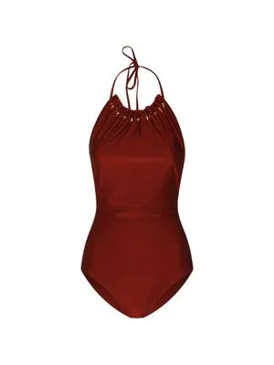 Zimmermann Aster Halterneck Swimsuit - Multicolor