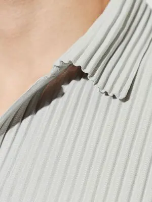 Issey Miyake Pleated Polo Shirt - Multicolor
