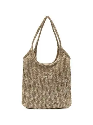 Miu Miu Sequined Net Shoulder Bag - Multicolor