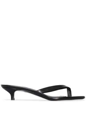 TOTEME Leather Heel Thong Sandals - Multicolor