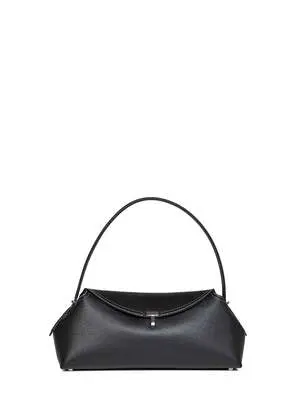 TOTEME Black T-lock Shoulder Bag In Grained Calf Leather - Multicolor