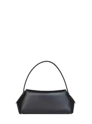 TOTEME Black T-lock Shoulder Bag In Grained Calf Leather - Multicolor