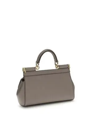 Dolce & Gabbana Sicily Small Leather Handbag - Gray