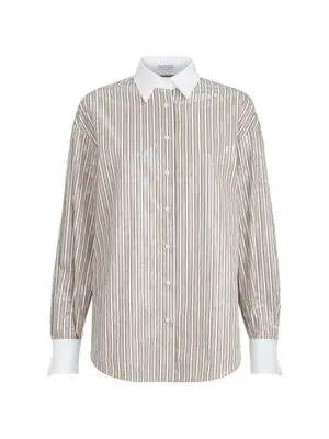 Brunello Cucinelli Striped Cotton Shirt
