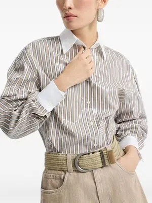 Brunello Cucinelli Striped Cotton Shirt
