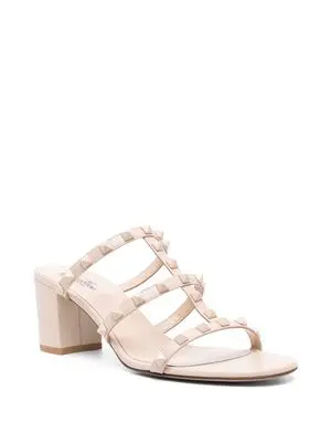 Valentino Garavani Rockstud Leather Ankle Strap Sandals - Multicolor