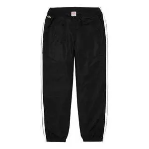 Supreme Fw19 Week 5 X Lacoste Track Pant Crossover Waterproof Nylon Pants - Black