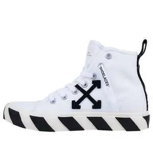 Off-White Mid Top Vulcanized Canvas Shoes - Black/white