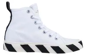 Off-White Mid Top Vulcanized Canvas Shoes - Black/white