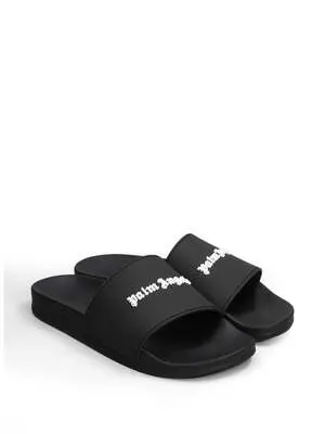 Palm Angels Logo Pool Slides - Multicolor