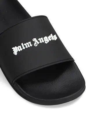 Palm Angels Logo Pool Slides - Multicolor