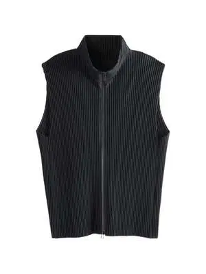 Issey Miyake Sleeveless Zip-up Top - Multicolor
