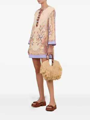 Zimmermann Indra Linen Mini Dress - Multicolor