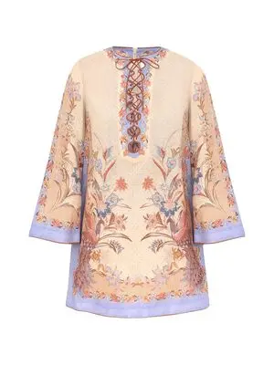 Zimmermann ZIMMERMANN Indra Linen Mini Dress Multicolor