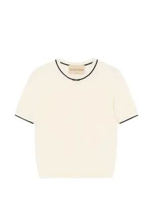 Valentino Garavani Wool Crewneck Sweater With Bow Detail - Multicolor