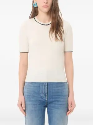Valentino Garavani Wool Crewneck Sweater With Bow Detail - Multicolor