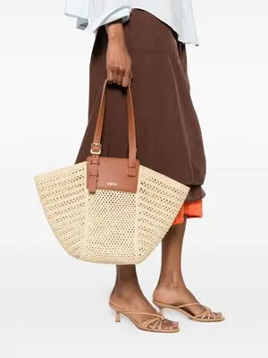 Loewe Hammock Raffia Bag - Multicolor