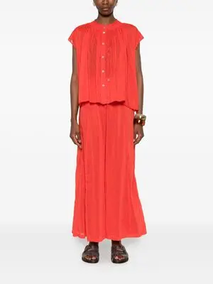 FORTE_FORTE Voile Cotton And Silk Shirt With Gathered Detailing