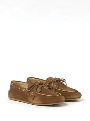Miu Miu Embossed Logo Leather Loafers - Multicolor