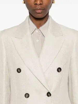 Brunello Cucinelli Double-breasted Linen Jacket