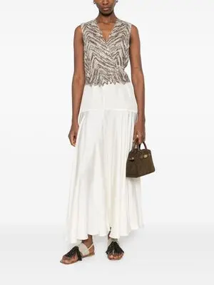 Brunello Cucinelli Embroidered Silk Vest - Multicolor