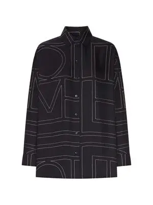 TOTEME Embroidered Silk Shirt - Multicolor