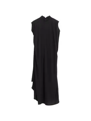 Bottega Veneta Black Crepe Midi Dress