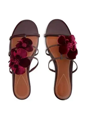Zimmermann ZIMMERMANN Orchid Leather Flat Sandals Multicolor