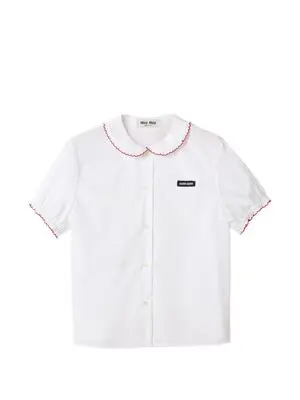 Miu Miu Miu Miu Embroidered Cotton Shirt Multicolor