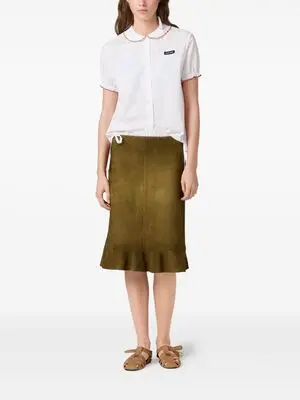 Miu Miu Embroidered Cotton Shirt - Multicolor