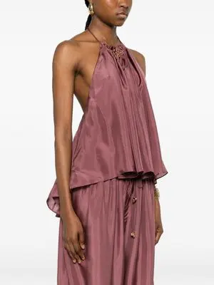 Zimmermann Aster Silk Halter Neck Top