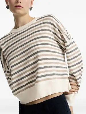 Brunello Cucinelli Striped Cashmere Sweater