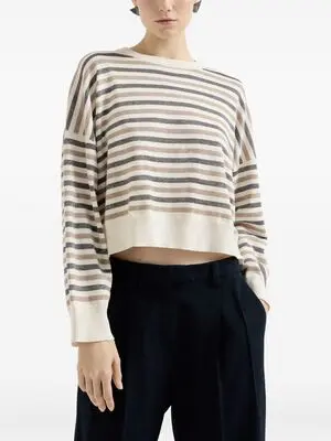 Brunello Cucinelli Striped Cashmere Sweater