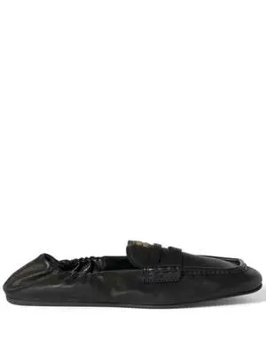 Miu Miu Ruched Lambskin Loafers - Multicolor