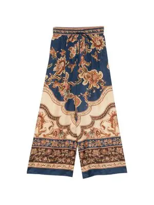 Zimmermann Aster Printed Silk Habutae Trousers - Multicolor