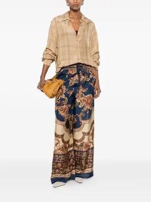 Zimmermann Aster Printed Silk Habutae Trousers - Multicolor