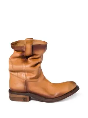 Miu Miu Foule Leather Boots - Multicolor