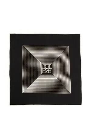 TOTEME Monogram Silk Foulard - Multicolor
