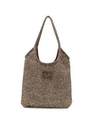 Miu Miu Sequined Crochet Knit Shoulder Bag - Multicolor