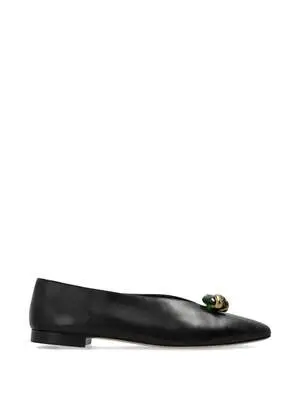 JIMMY CHOO Margot Embellished Pointed Toe Ballet Flats - Multicolor